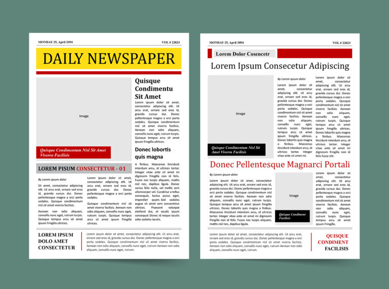 Free Editable Newspaper Templates - Dotxes